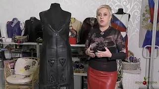 ИЗЫСКАННАЯ АВТОРСКАЯ МОДЕЛЬ - Сарафан Шарм Как эффектно и сочетать кожаные детали и фриволите.mp4