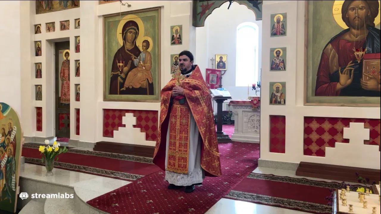 Божественная Литургия . Отдание праздника Пасхи. Предпразднство Вознесения Господня.