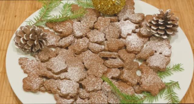 Орехово шоколадные печенья с имбирем