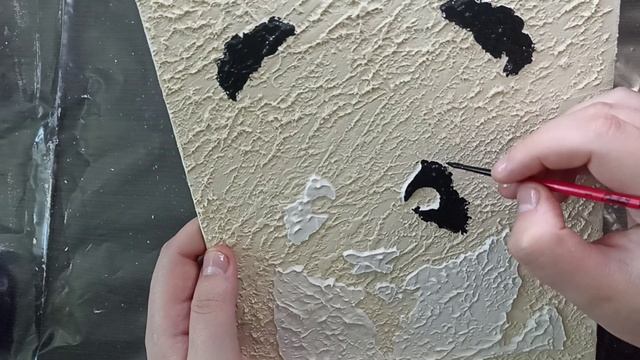 Текстурная картина. Панда