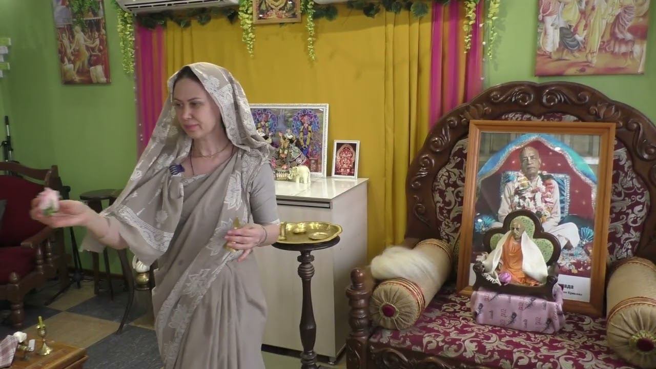 12.02.23  Приветствие Божеств.  Гуру-пуджа Шриле Прабхупаде.