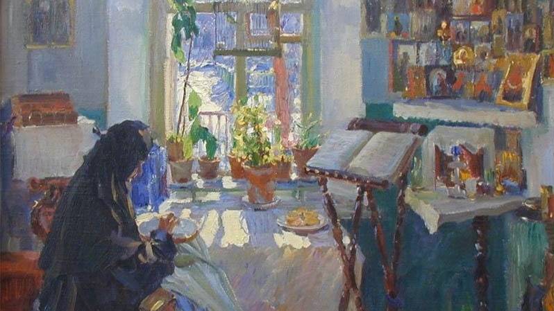 С.А. Виноградов. В келье. 1916