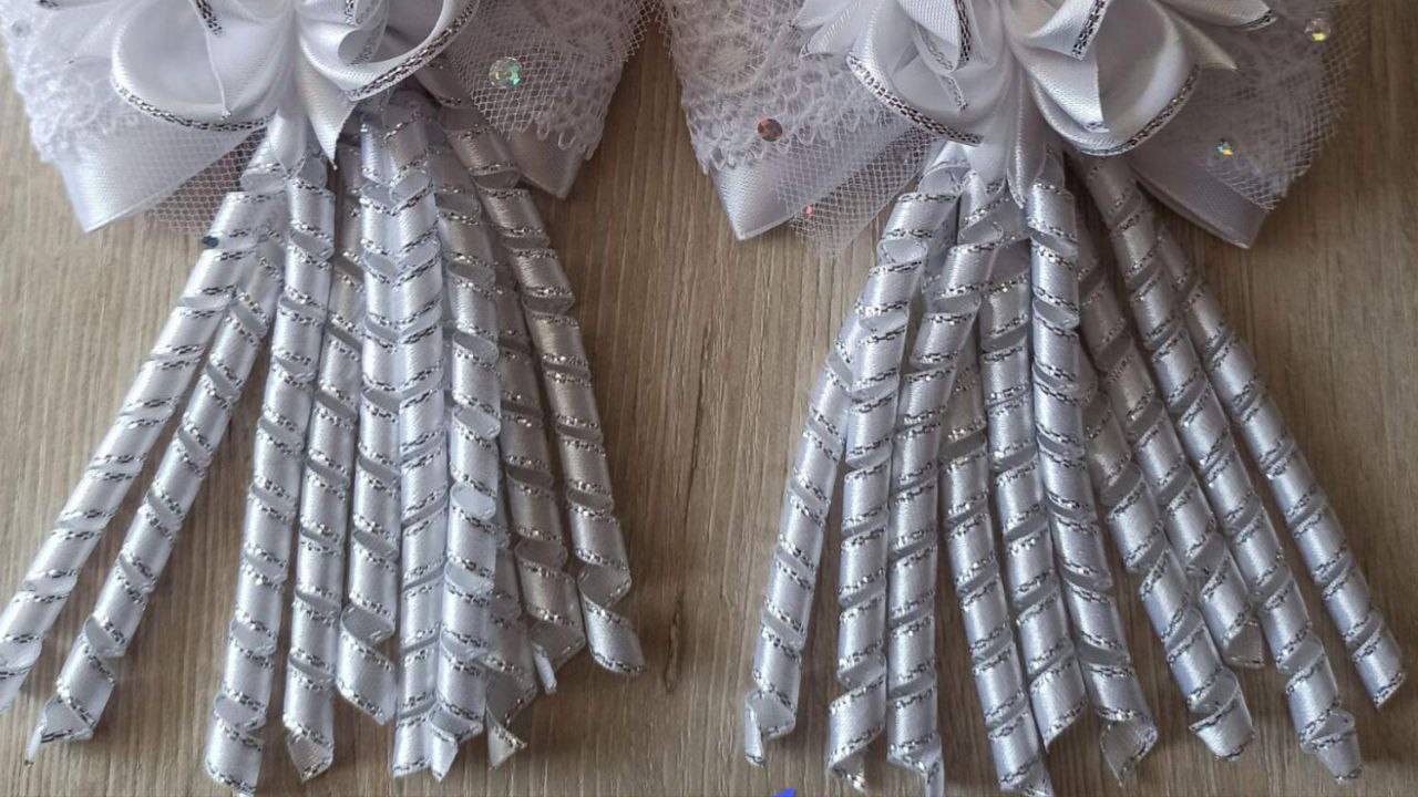МК Как сделать завитки (спиральки) из атласной ленты для бантиков.