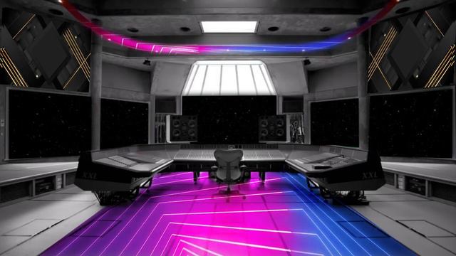 Готовый Кабинет Детство 2. Футаж кабинет звездолета с неоновым оформлением.