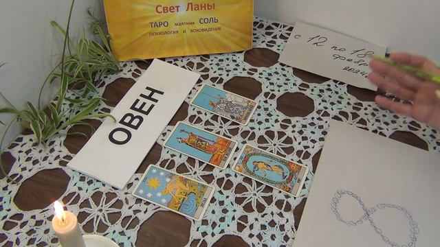 1 - ОВЕН - прогноз ТАРО - с  12.02.2024г. по  18.02.2024г. + Послание от Высших Сил.