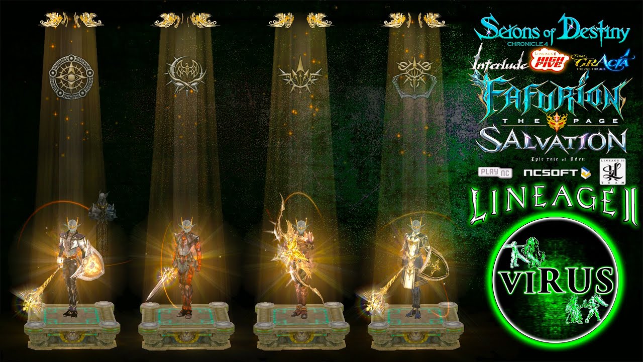 New NPC Hero MDarkElf-2 with Effects and Logo. LINEAGE II. C4-Gracia ◄√i®uS►