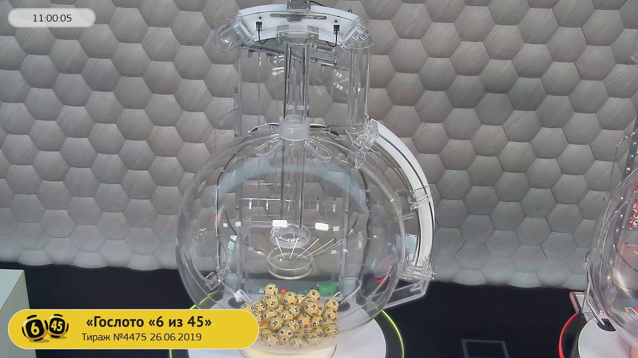 Столото представляет | Лотерея «Гослото «6 из 45». Тираж № 4475 от 26.06.2019 г.