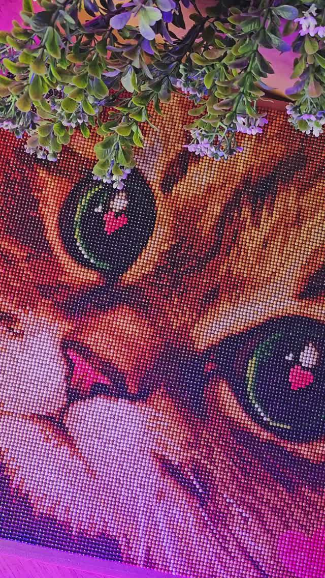 Вау! Это же милашка котик Рыжик! 😍 Алмазная мозаика и вышивка стразами! #Алмазныйряд