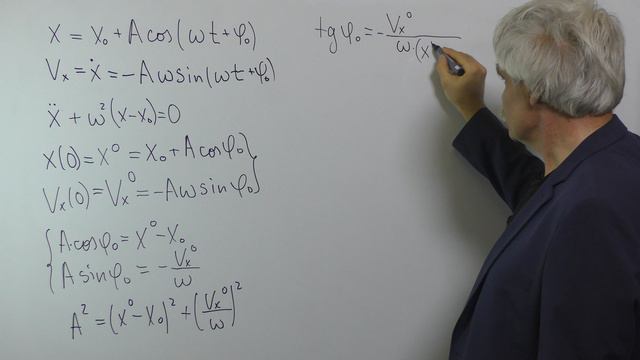Механика Лекция 13 часть 1 Учет начальных условий и энергия гармонических колебаний