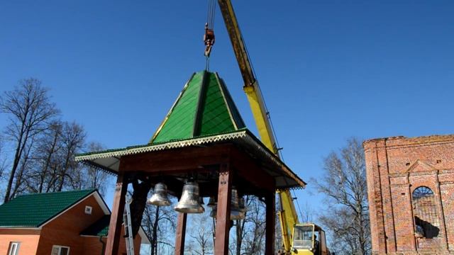 Монтаж шатра и купола в Шарапово