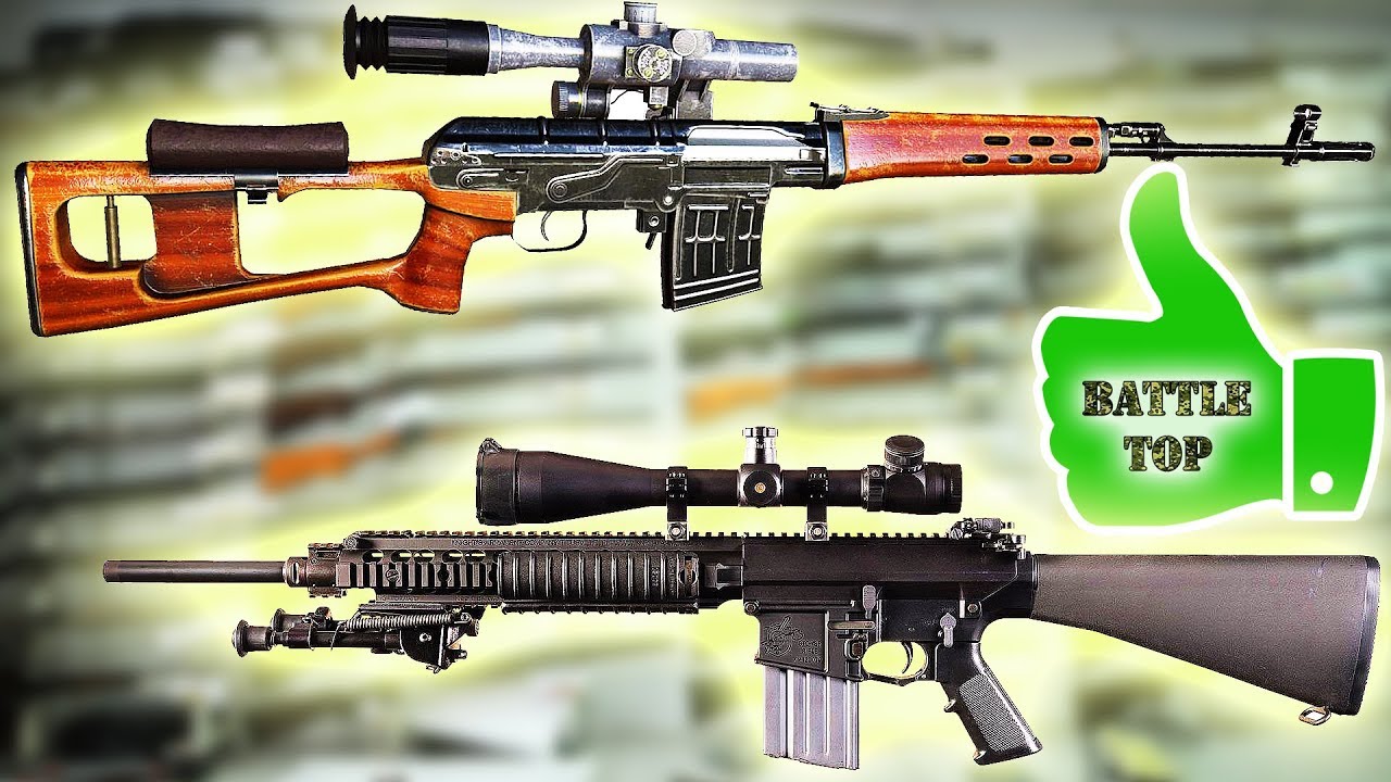 5 ЛУЧШИХ СНАЙПЕРСКИХ ВИНТОВОК калибра 7,62 ✪ СВД; M2010; PSG1; SR-25; L96A1