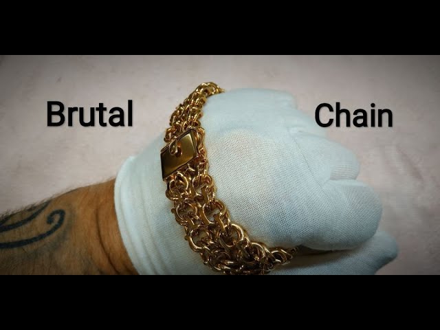 Брутальный мужской браслет 120 грамм. Двойной Бисмарк. Замок коробка. Изготовление.
Серебро Позолота