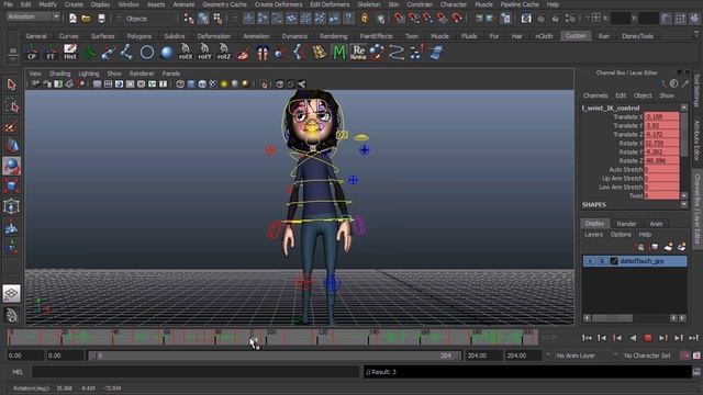 11. Finishing the arm and hand animation