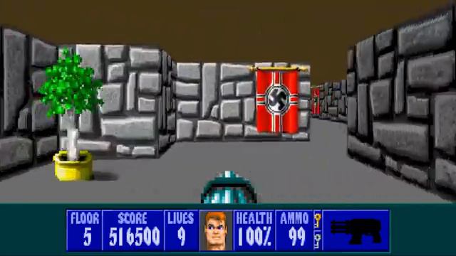Wolfenstein 3D Episode 5 Walkthrough [100 pct, I am Death incarnate, No commentary]