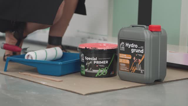 Процесс нанесения грунта düfa (dufa, дюфа)