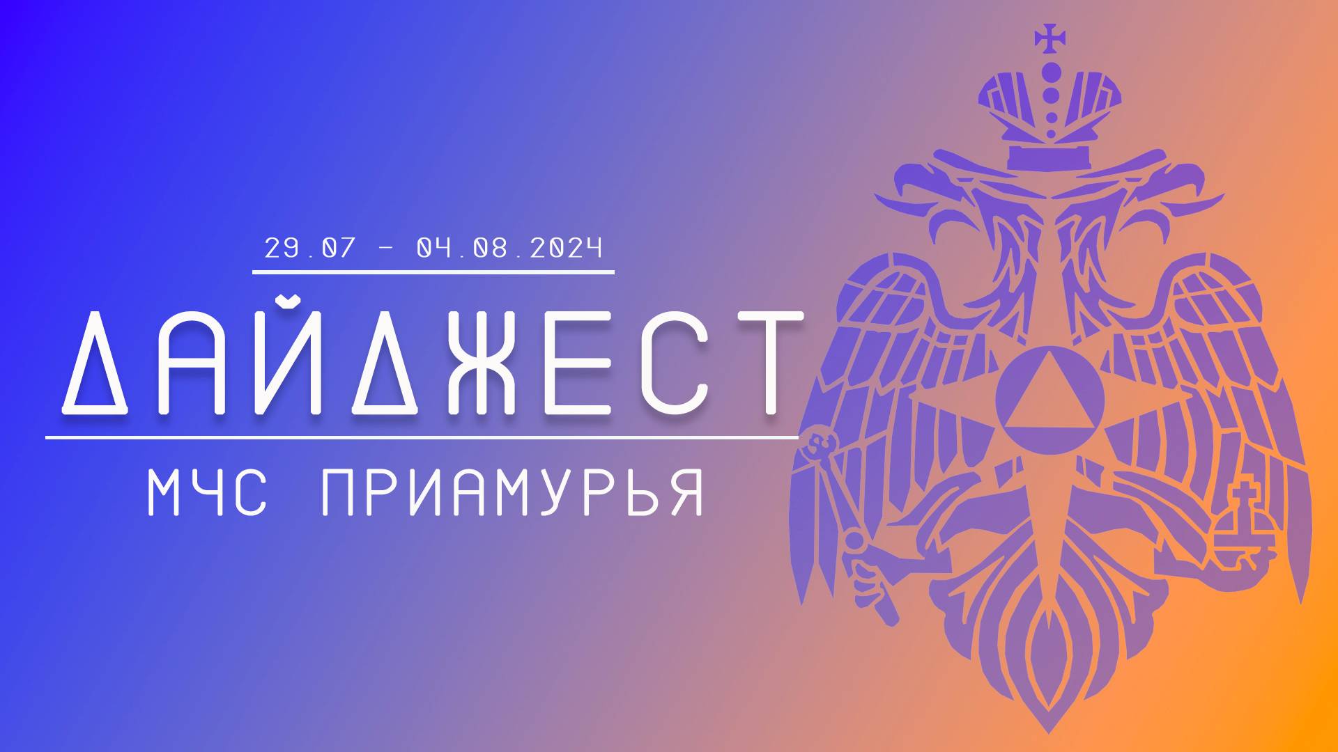 Дайджест ГУ МЧС России по Амурской области 29.07-04.08.2024