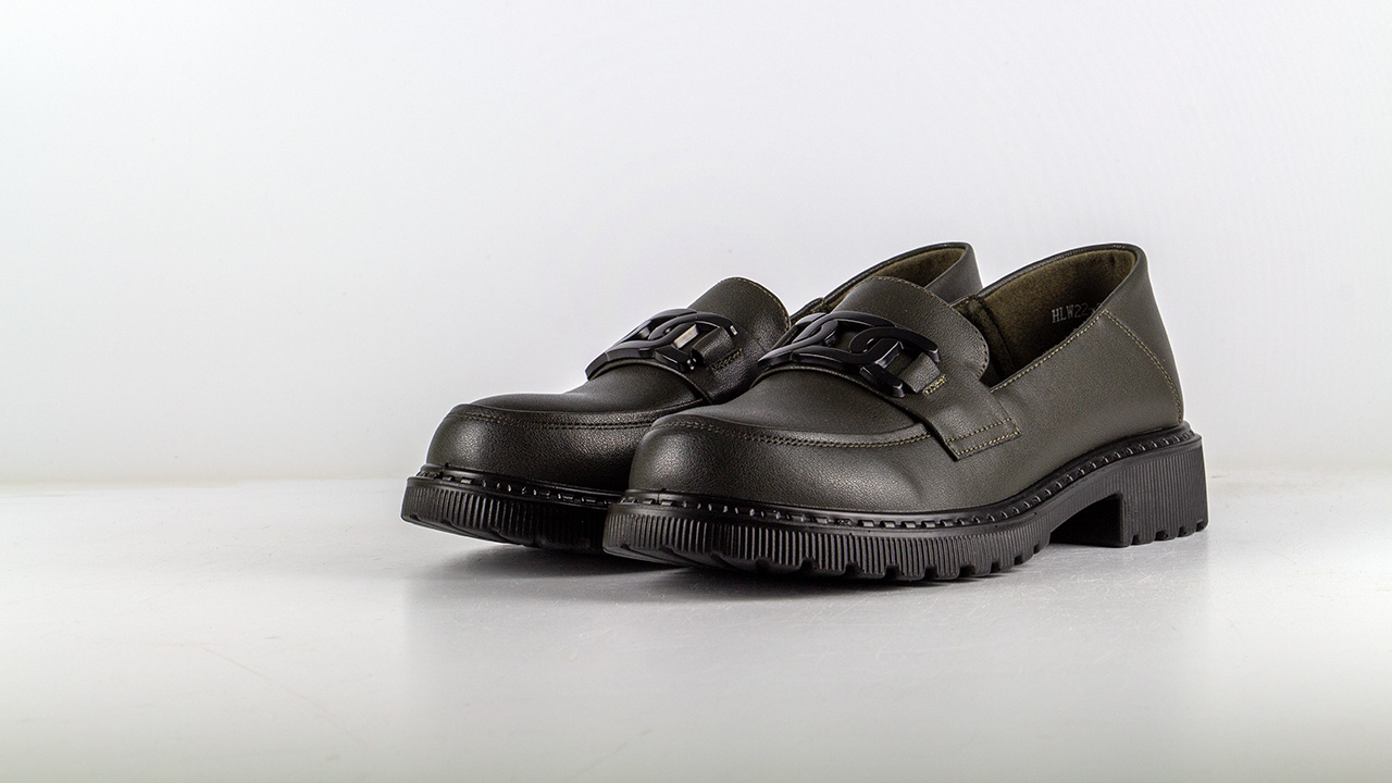 Лоаферы Covani женские хаки HLW22-BWLM3-015C