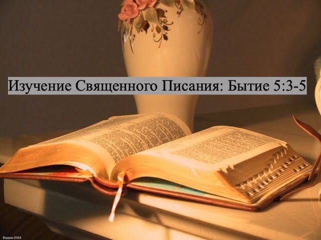 Изучение Священного Писания (Ветхий Завет): детальный разбор книги Бытия, 5 глава, 3-5 стихи.