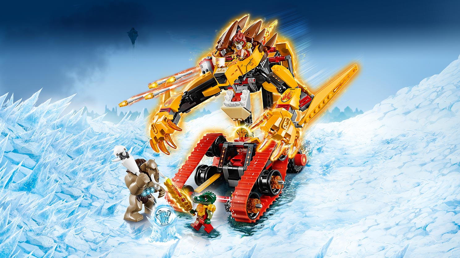 Lego Chima 70144 Огненный лев Лаваля - Скоростная сборка Lego