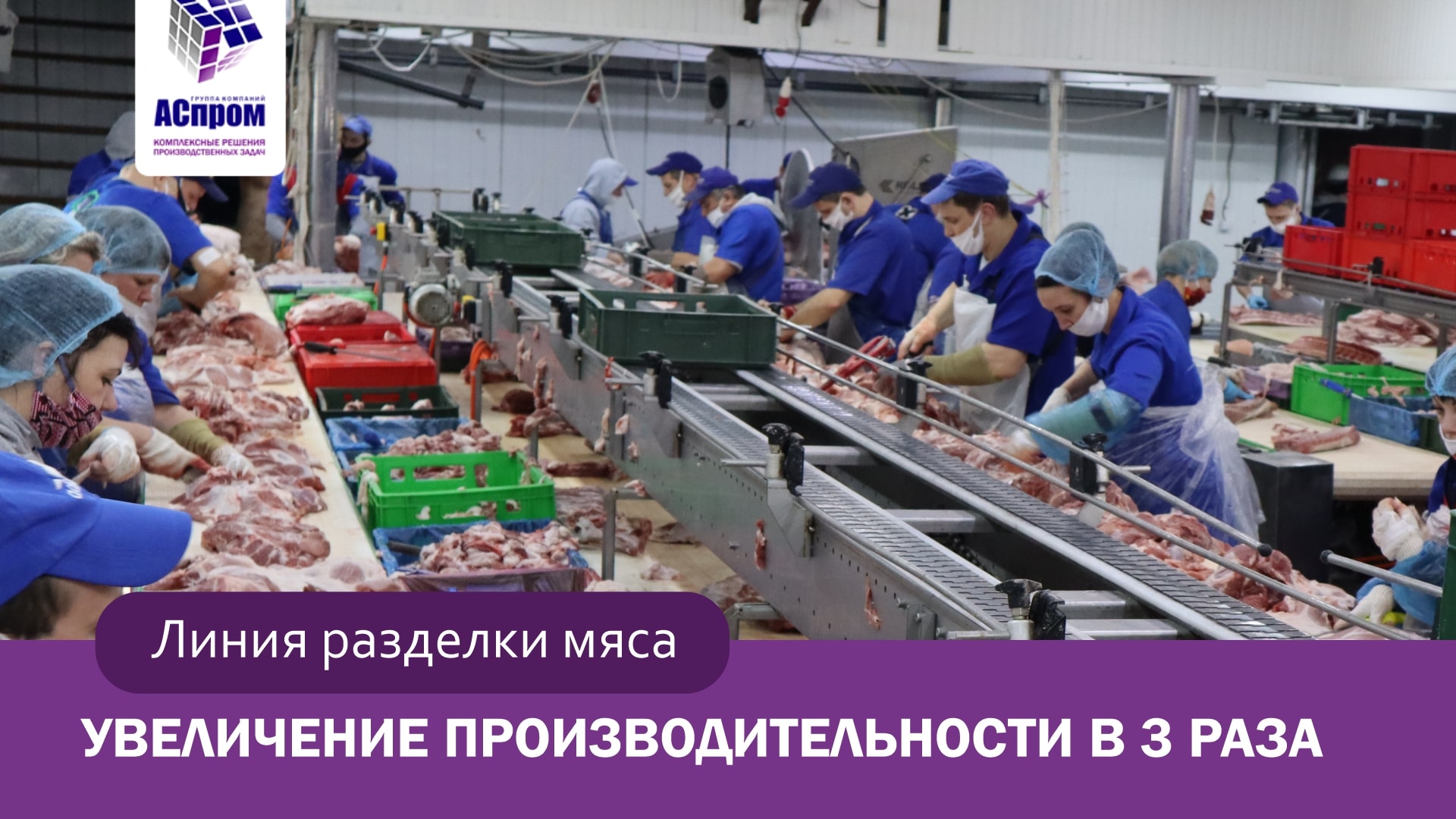 Увеличение производительности линии разделки мяса | Кейс компании Зоринка