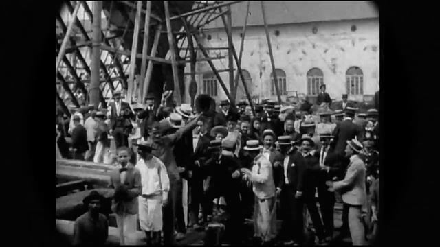 Кинохроника, Италия, Спуск на воду корабля (Варезе) в итальянском Ливорно 1899. Varese in Livorno