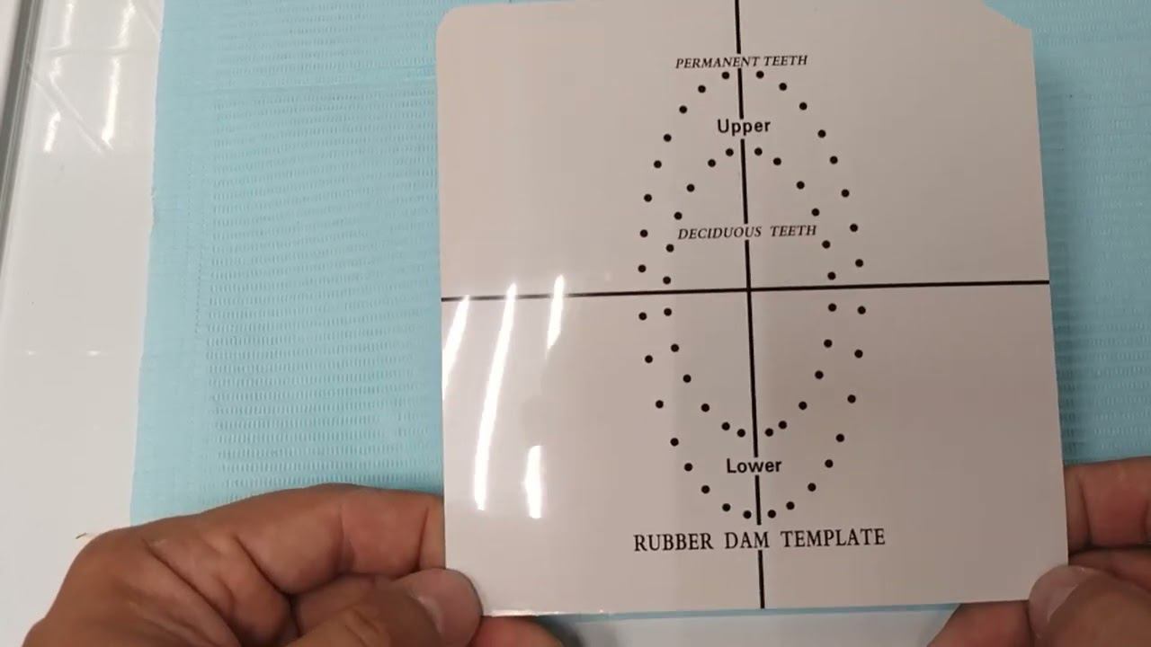 Шаблон разметки Раббердам пластик.