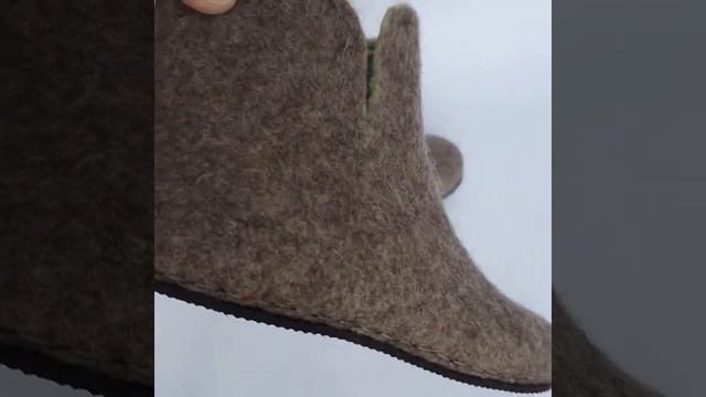 Валяные ботильоны, ботики, домашние на подошве из микропоры, автор ЛилиФелт.
