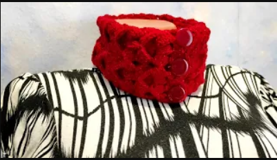 Шарф, воротник стойка. Шарфик для начинающих. (720p)