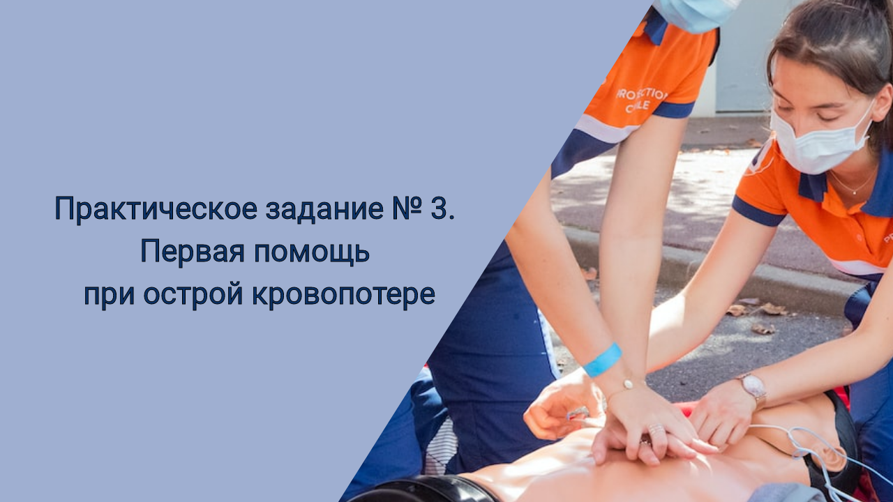 Практическое задание № 3. Первая помощь при острой кровопотере