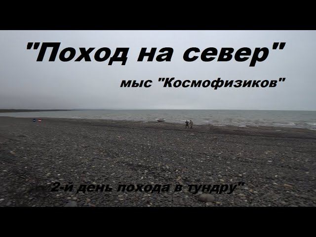 "2-й день похода в тундру", мыс "Космофизиков". (Пробую медведя и изучаем заброшенную избу).
