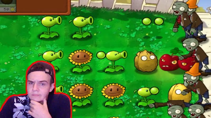 Только 3 ряда , ближе к зомби ? Растение против зомби Часть 1