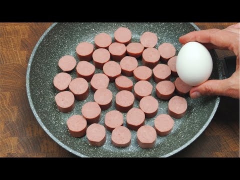 Простой рецепт быстрого завтрака из яиц и сосисок - Очень Простое и Вкусное Блюдо