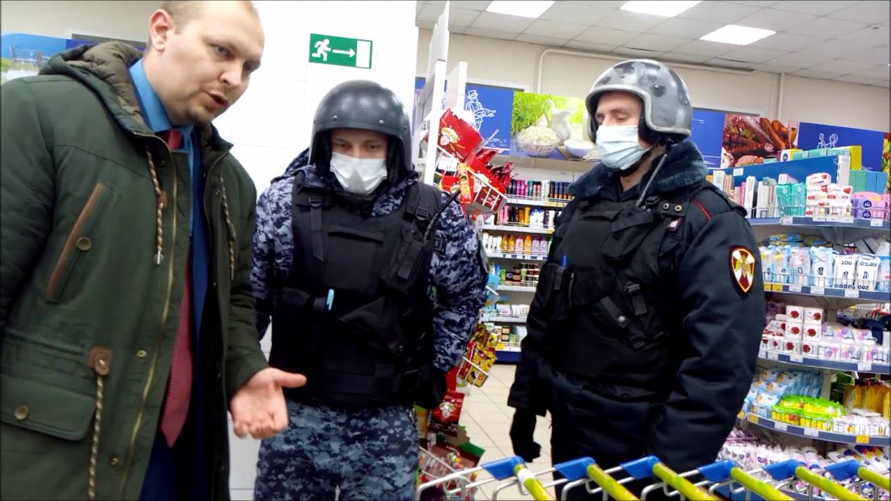 Самобранка вызов Росгвардии и попытка не обслужить юриста Вадима Видякина без маски