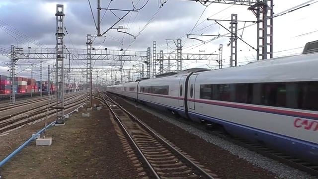 Электропоезд ЭВС1-08 "Сапсан" (ТЧ-40) скоростной поезд №766А Москва - Санкт-Петербург.