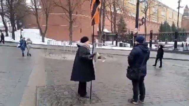 НОД.Одиночный пикет. Манежная площадь.