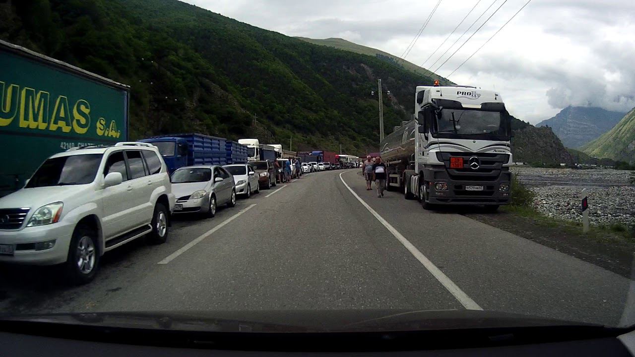 08.08.2018 15:30 Грузия-Россия.Верхний Ларс. Очередь в Грузию.