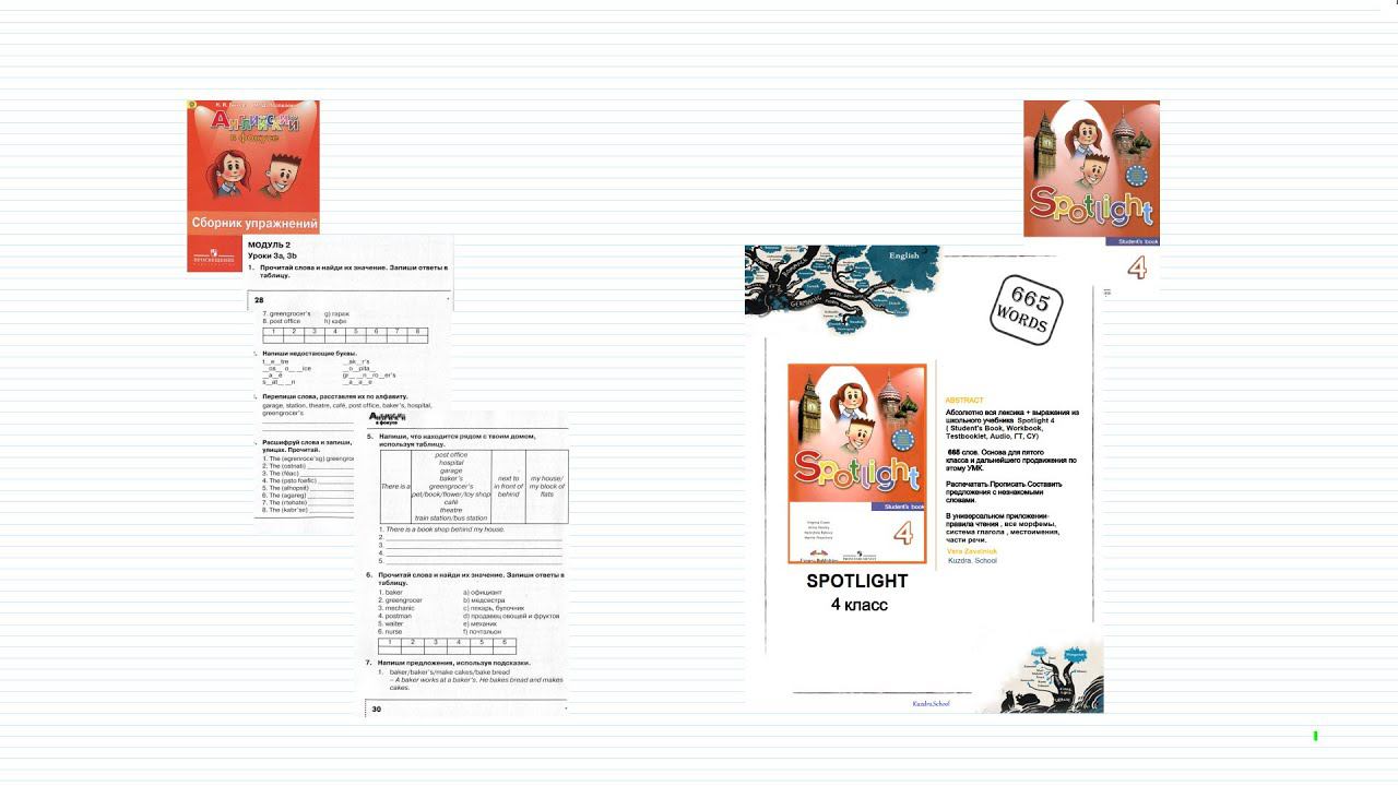 13. Spotlight 4. Module 2. Unit 3. Сборник упражнений. Уроки 3а, 3в