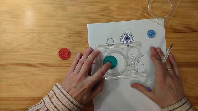 Черчение замечательных кривых - гипотрохоид детьми. Интересное и увлекательное занятие!