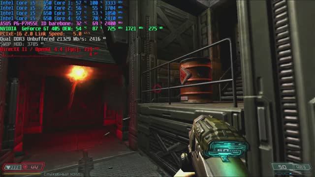 Intel i5-650 + GF 405 OEM Doom 3 BFG Lost mission.mkv