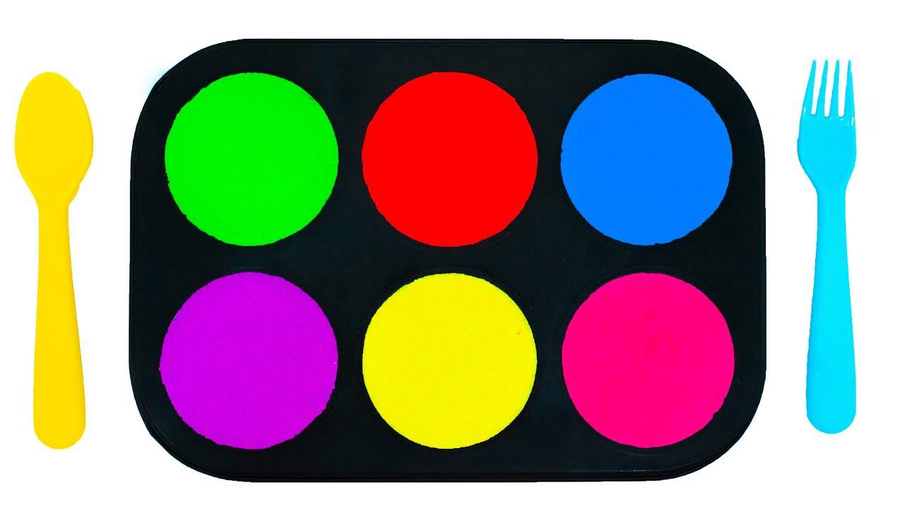 Кинетический Песок с игрушками Щенячий Патруль, Три Кота, Мимимишки, Фиксики Учим Цвета