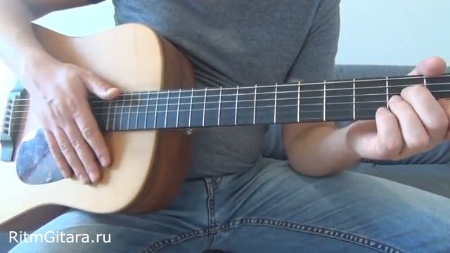 ШЕСТЕРКА ГИТАРНЫЙ БОЙ, урок игры на гитаре, аккорды, как играть
