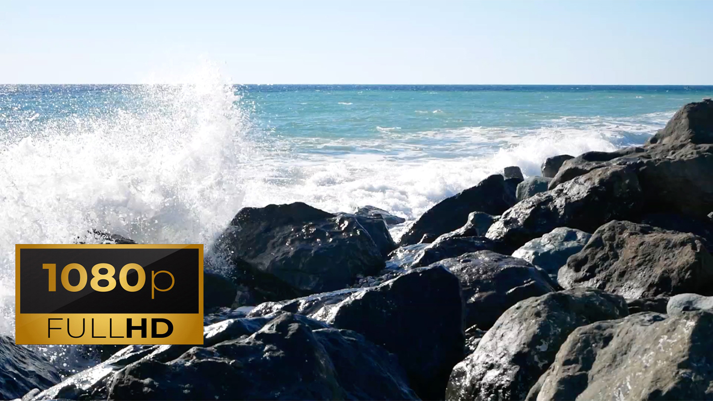 Морской прибой - шум волн. / Seashore. 1 час. FullHD.