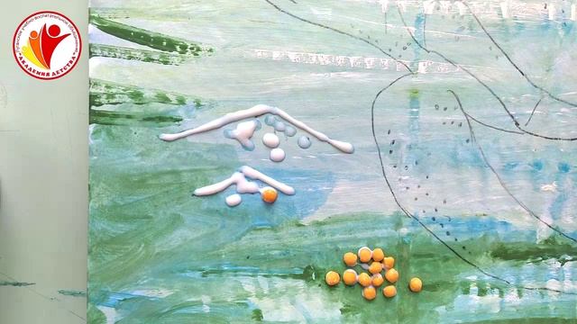 Картина "Черепаха" из гороха и чечевицы | кружок Полба | Академия детства