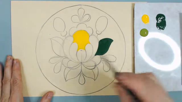 Пробный урок по росписи Старой Ладоги (Волховское письмо) "Розан"