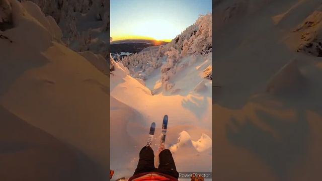 Красивый горнолыжный спуск