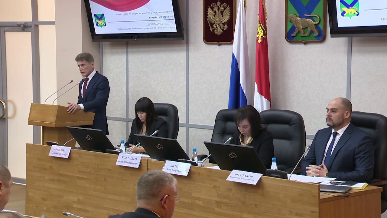 Совет по привлечению инвестиций в экономику Приморского края 25 февраля 2020 года