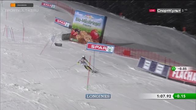 Горные лыжи. Кубок мира. Флахау. Женщины. Слалом. 2-ая попытка.mp4