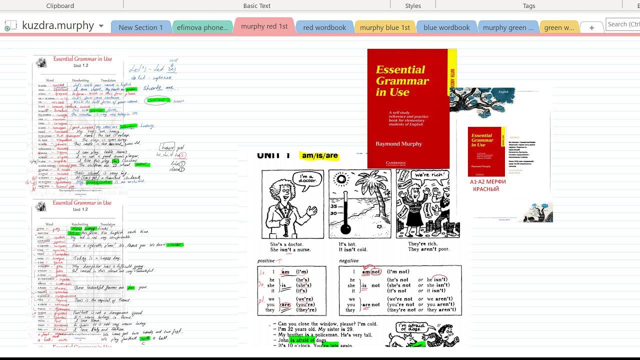 1.3 Essential Grammar in Use. Unit 1. Words. Проработка слов