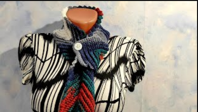 ШАРФИК С ПЕТЛЕЙ НА ПУГОВКЕ крючком.  ШАРФ-ГАЛСТУК  ДЛЯ НАЧИНАЮЩИХ. (720p).mp4