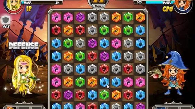 Jewels Hero - ELF vs MAGE - Три в ряд